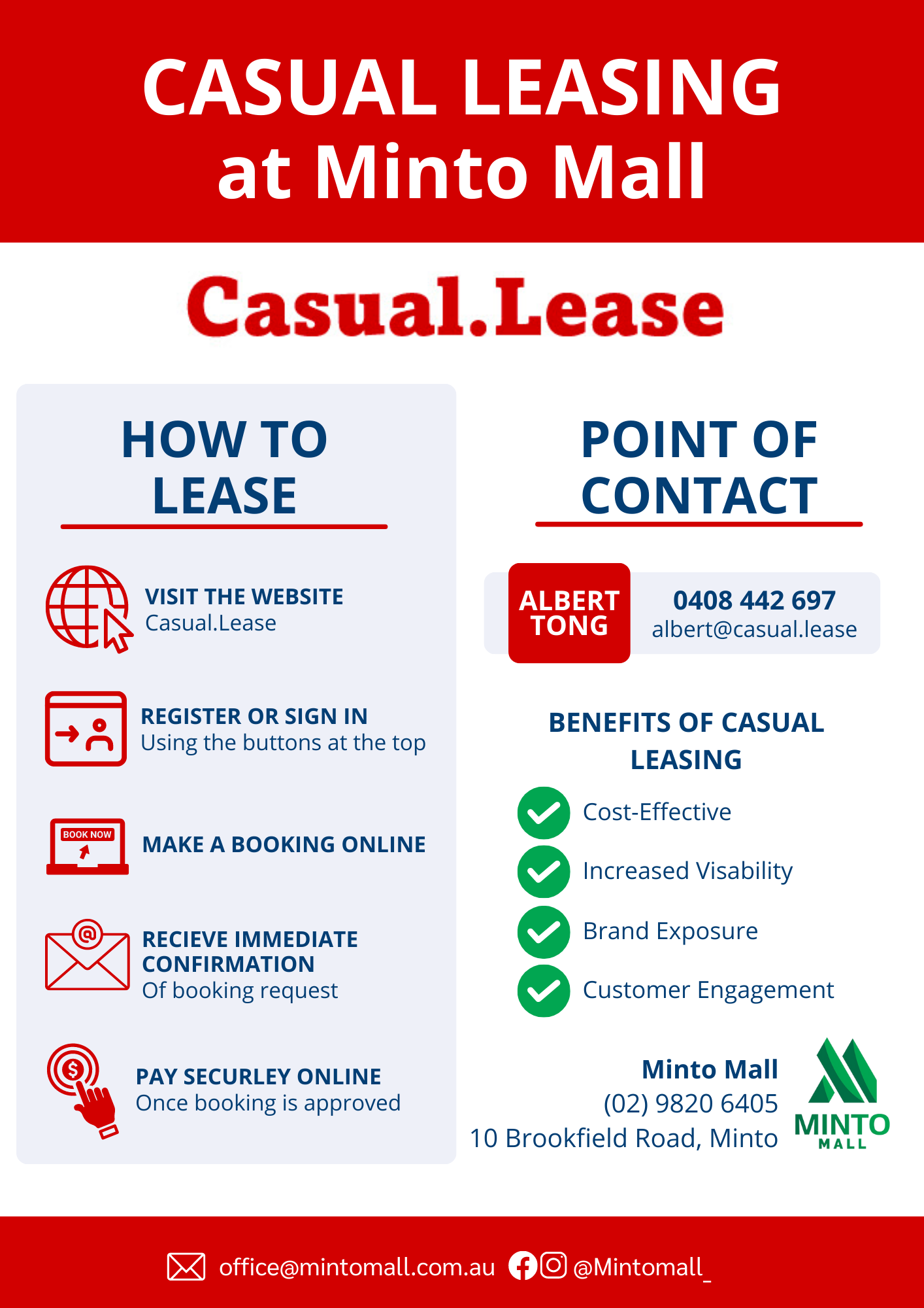 Minto Mall Leasing Page | Minto Mall